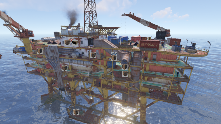 【RUST】ラージオイルリグの攻略詳細 隠し箱の場所【Large Oil Rig】キーカードパズル | れぺぱん