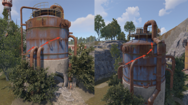 【RUST】ウォータートリートメント 攻略詳細 キーカードパズル【Water Treatment Plant】 | れぺぱん